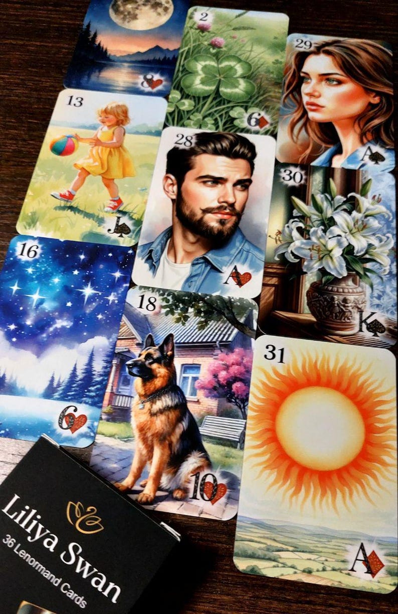 Lenormand Deck | 36 Intuitive Reading Cards | Original Oracle Deck for ...