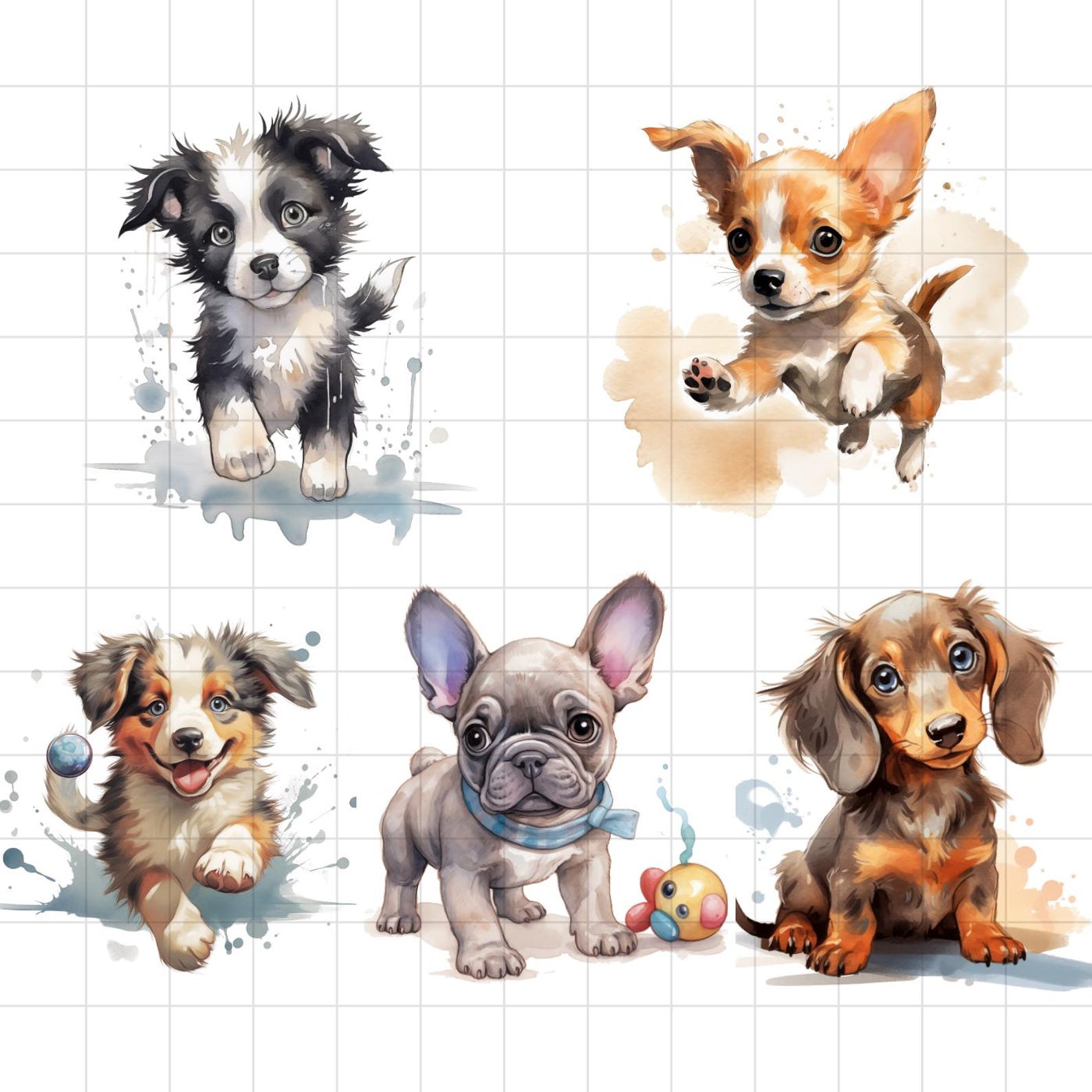 Dog Breed: Cute Dog Graphics for Crafts and Decor | PNG Bundle ...