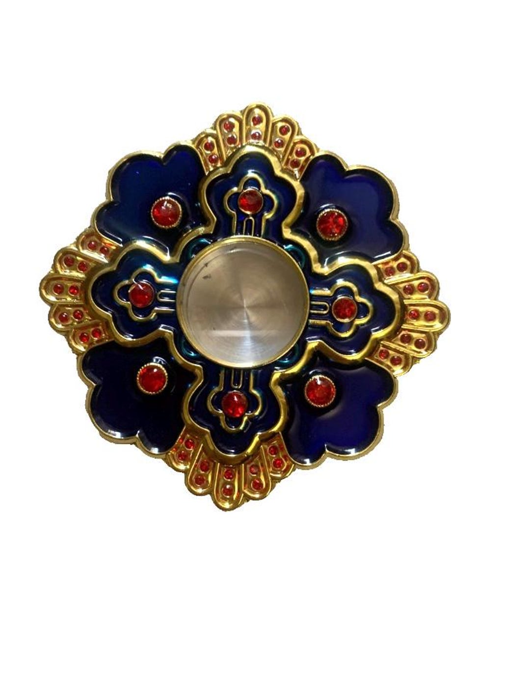 Orthodox Enamel Relic Holder With Red Stones | Christian Sacred ...