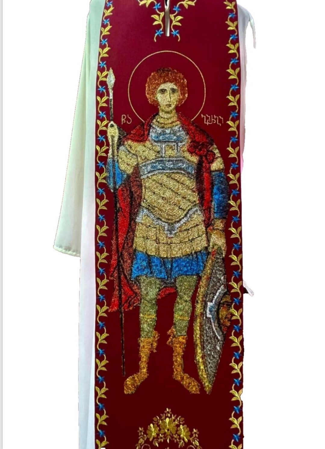 Orthodox Priest Handmade Stole Embroidered Byzantine Epitrachelion With ...