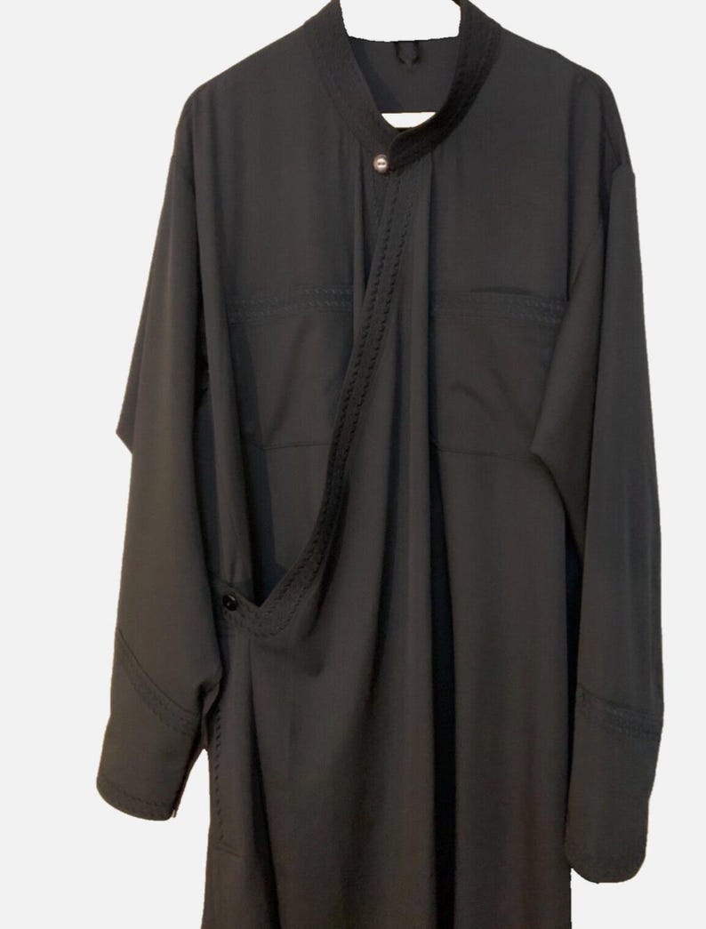 Orthodox Christian Priest Robe: Black Monk Cassock With Vest (size L ...