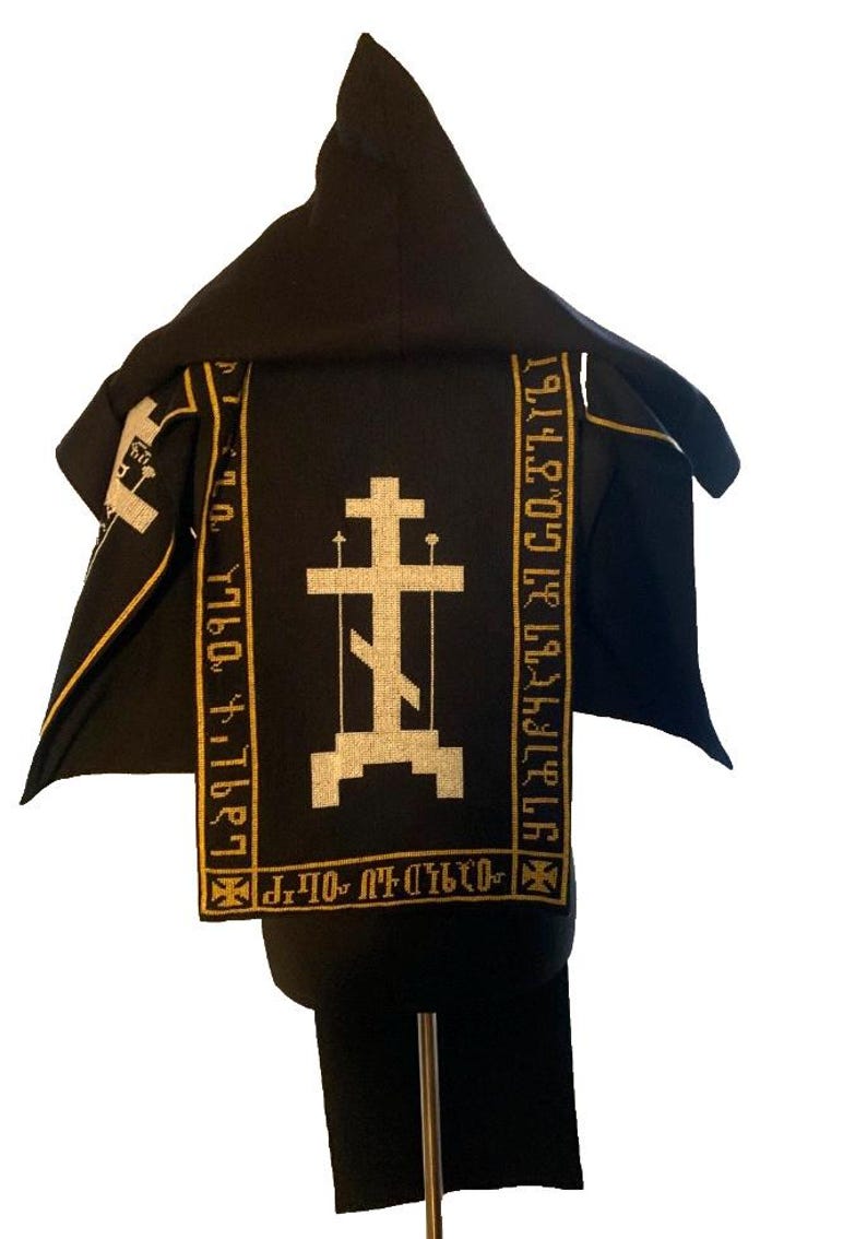 Orthodox Christian Monastic Monk Mantle Handmade Schema Cross Stitch ...
