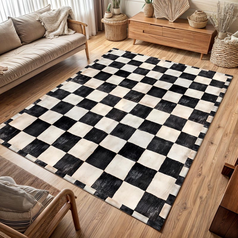Checkerboard Rug - Etsy