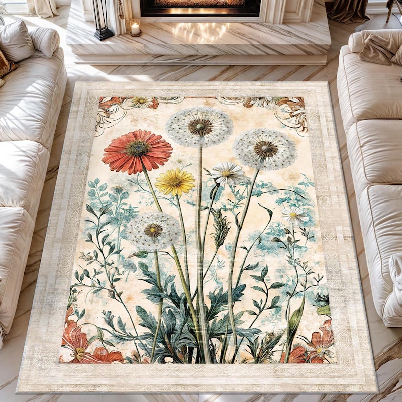 Dandelion Rug - Etsy