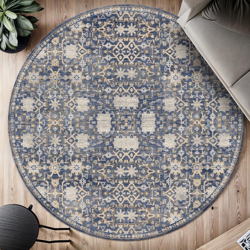 Round Boho Rug - Etsy