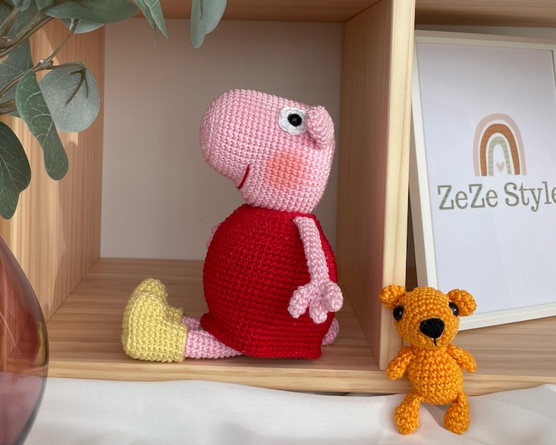 Peppa Pig Amigurumi Toy | Crochet Teddy Bear Gift | Handmade Plush Doll ...