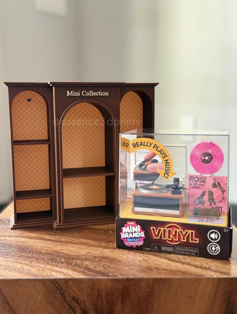 Mini Vinyl Record Display Shelf | 3D Printed Mini Brands Vinyl ...