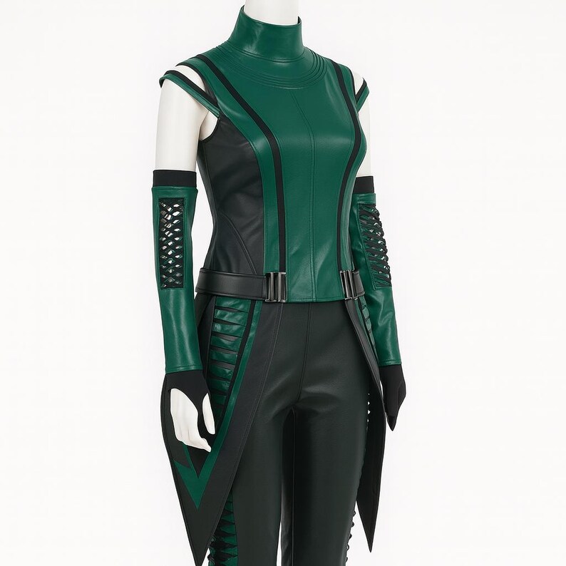 Green Mantis Inspired Cosplay Leather Coat – Guardians Style Women’s ...