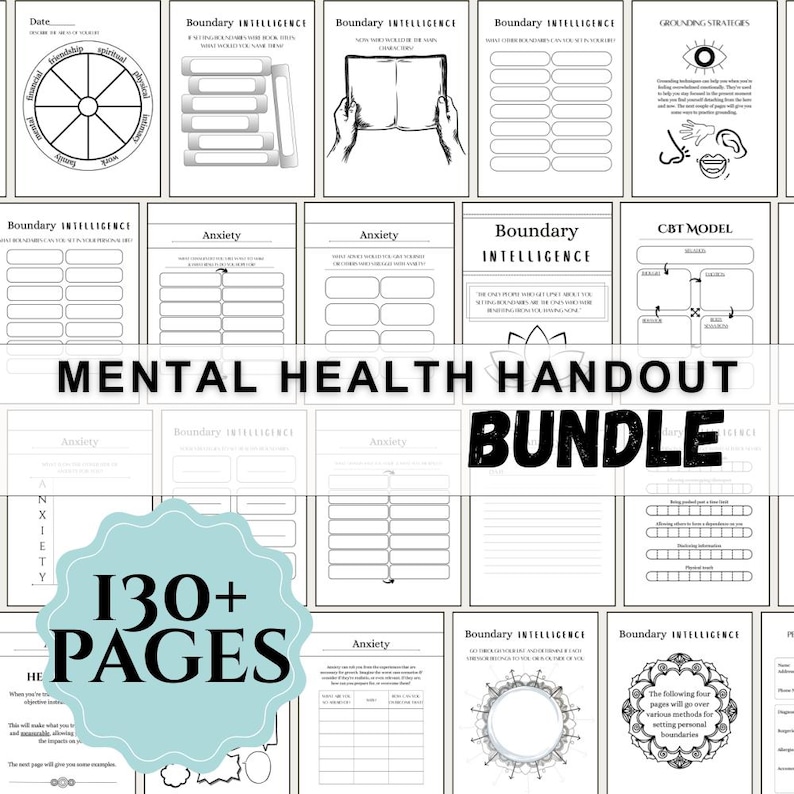 Cognitive Behavioral Therapy Handouts, Mental Health Worksheets for ...
