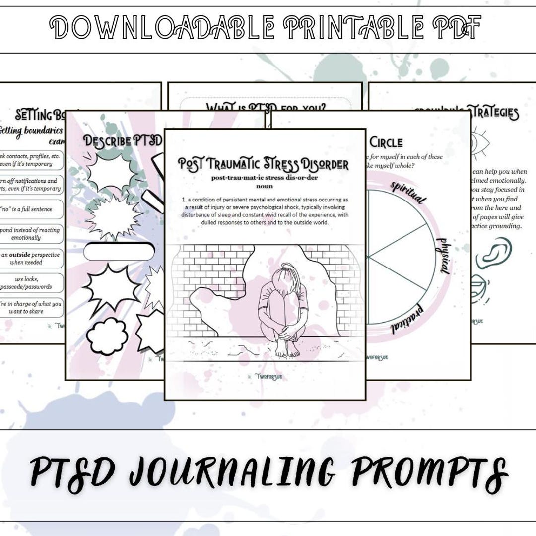 PTSD Worksheets, Coping Skills Examples, CBT for PTSD Worksheets ...