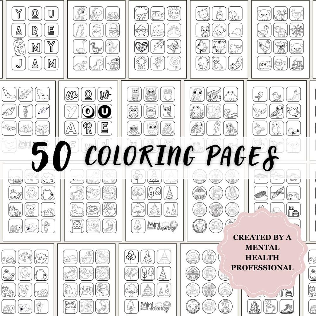 Mental Health Coloring Pages, Art Therapy Coloring Pages Printable, Art ...