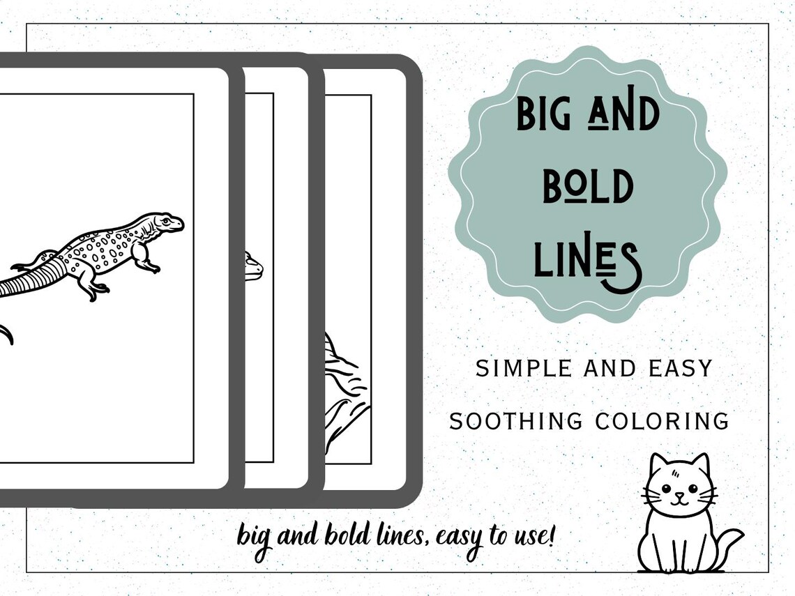 Lizard Coloring Pages Printable for Adults, Reptile Coloring Pages ...