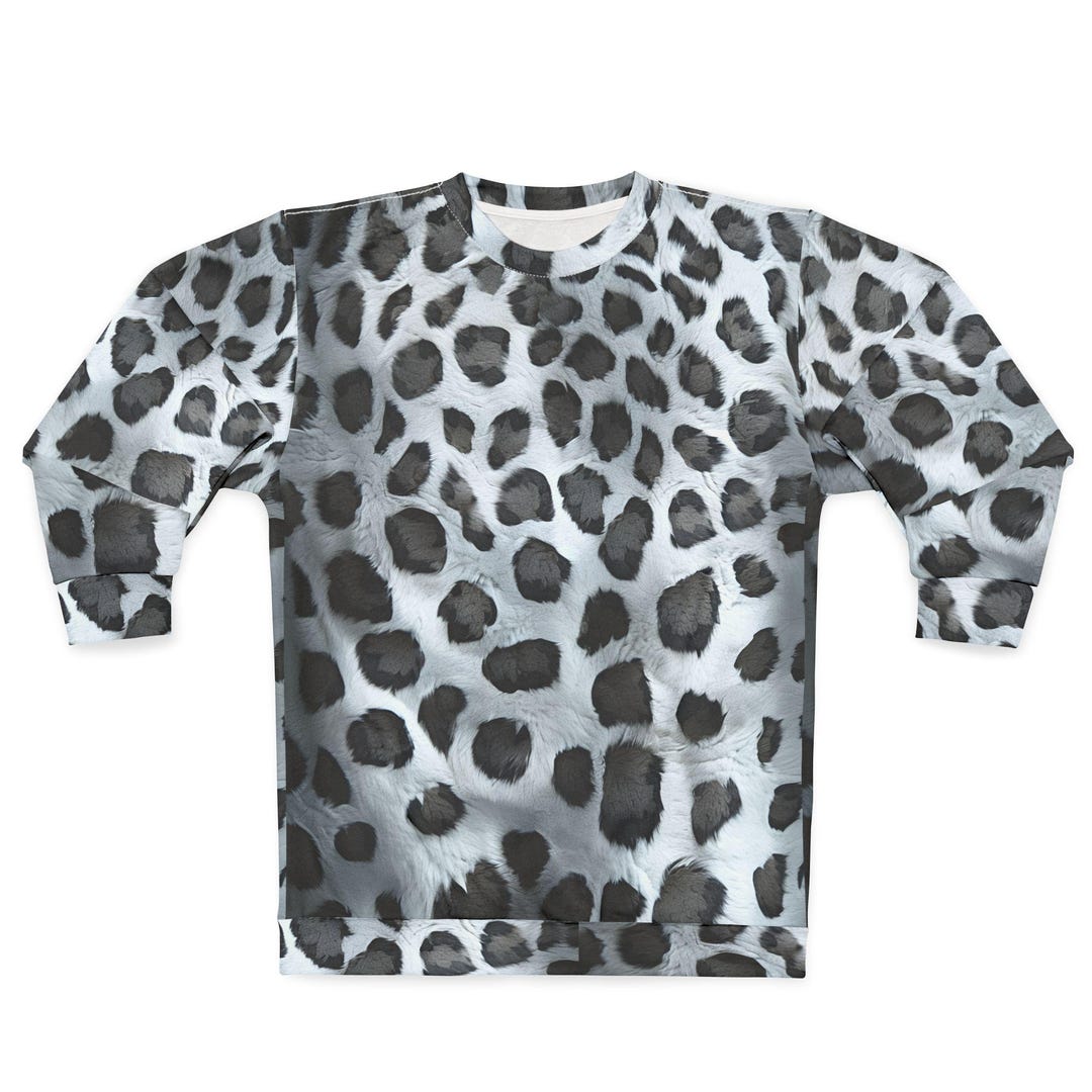 Cozy Faux Fur Leopard Print Sweatshirt, Animal Print Pullover, Stylish ...