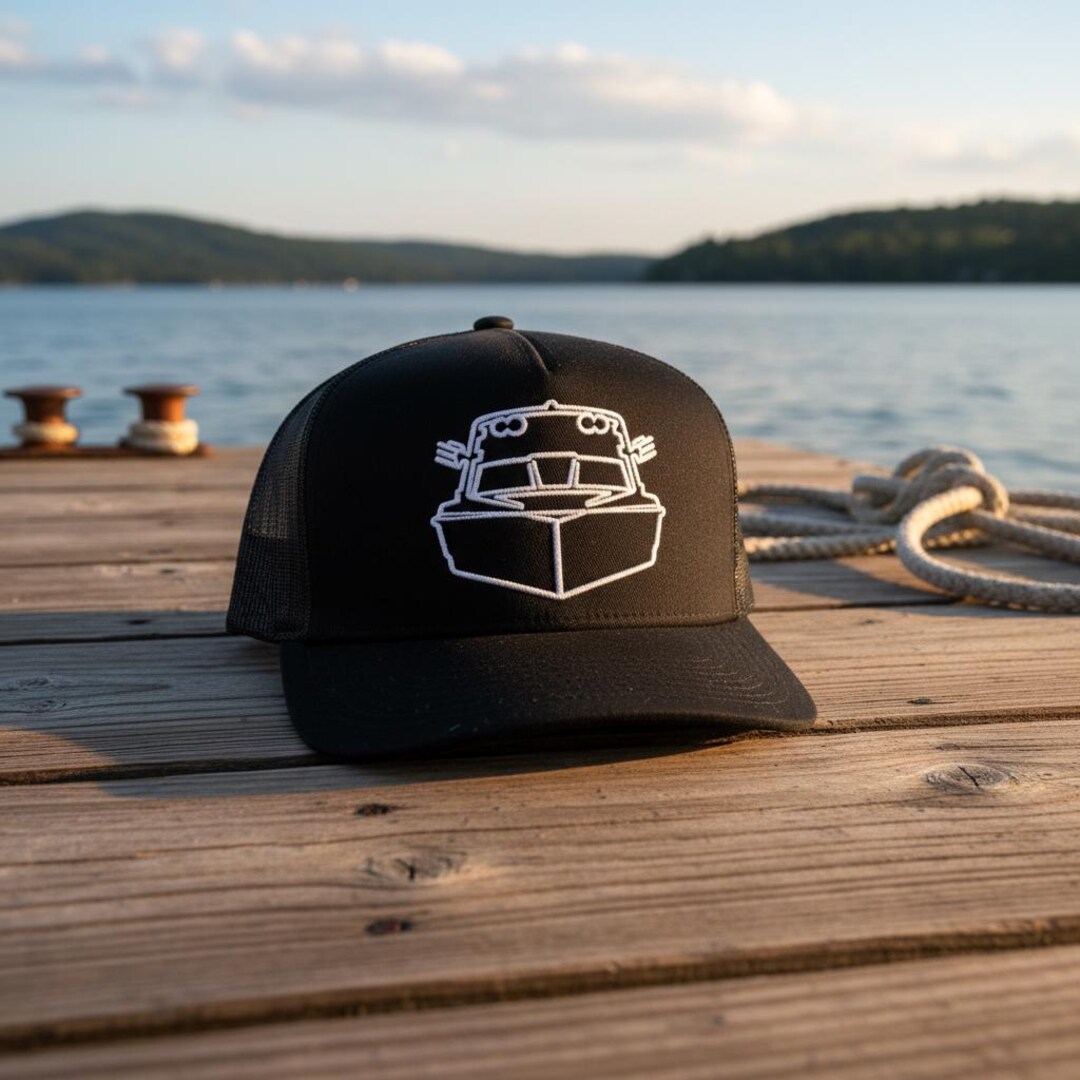 Wake Surf Boat Retro Trucker Hat | Vintage Boating Graphic / Perfect ...