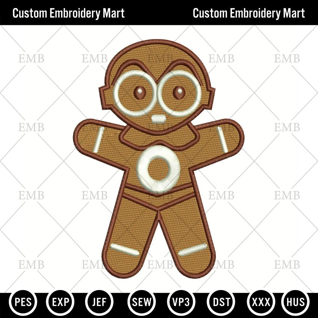 Gingerbread Man Embroidery Design, Sci-fi Style (digital Download) - Etsy