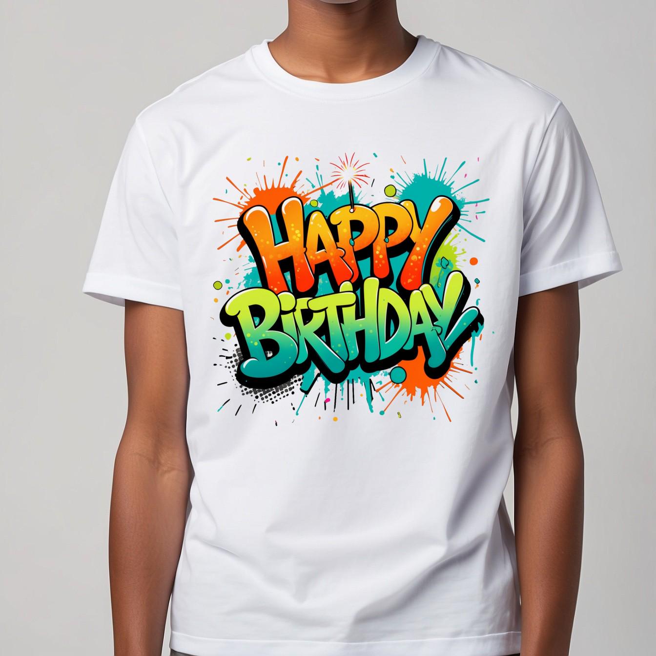 Happy Birthday Graffiti Clipart - 23 PNG, Bright Birthday Lettering ...