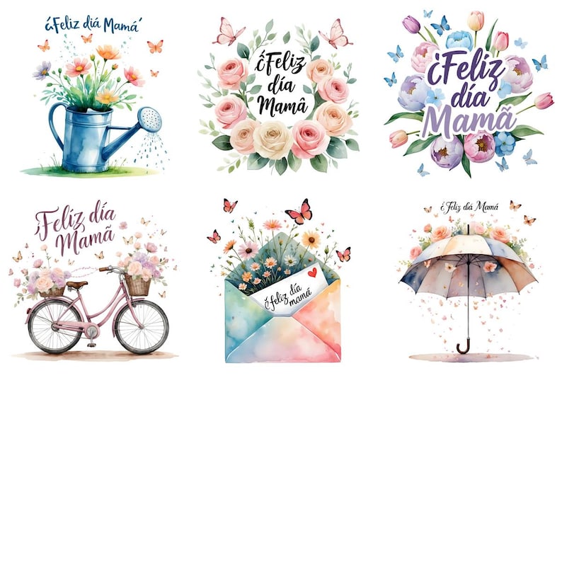 Feliz Dia Mama PNG 19 Images, Mother's Day Spanish Quote, Watercolor ...