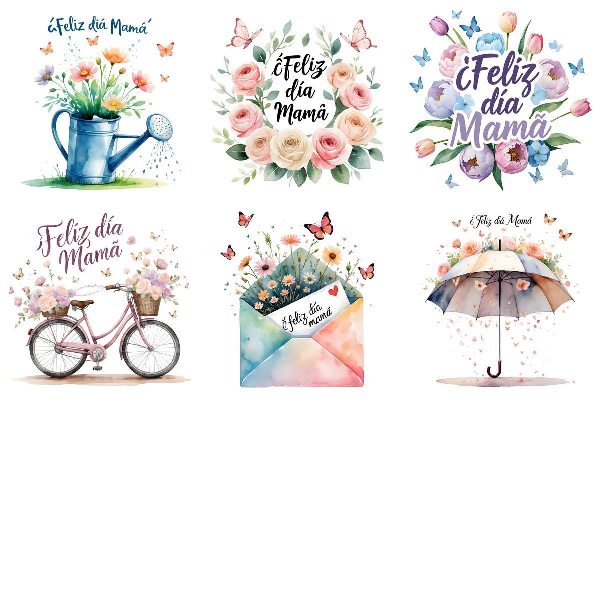 Feliz Dia Mama PNG 19 Images, Mother's Day Spanish Quote, Watercolor ...
