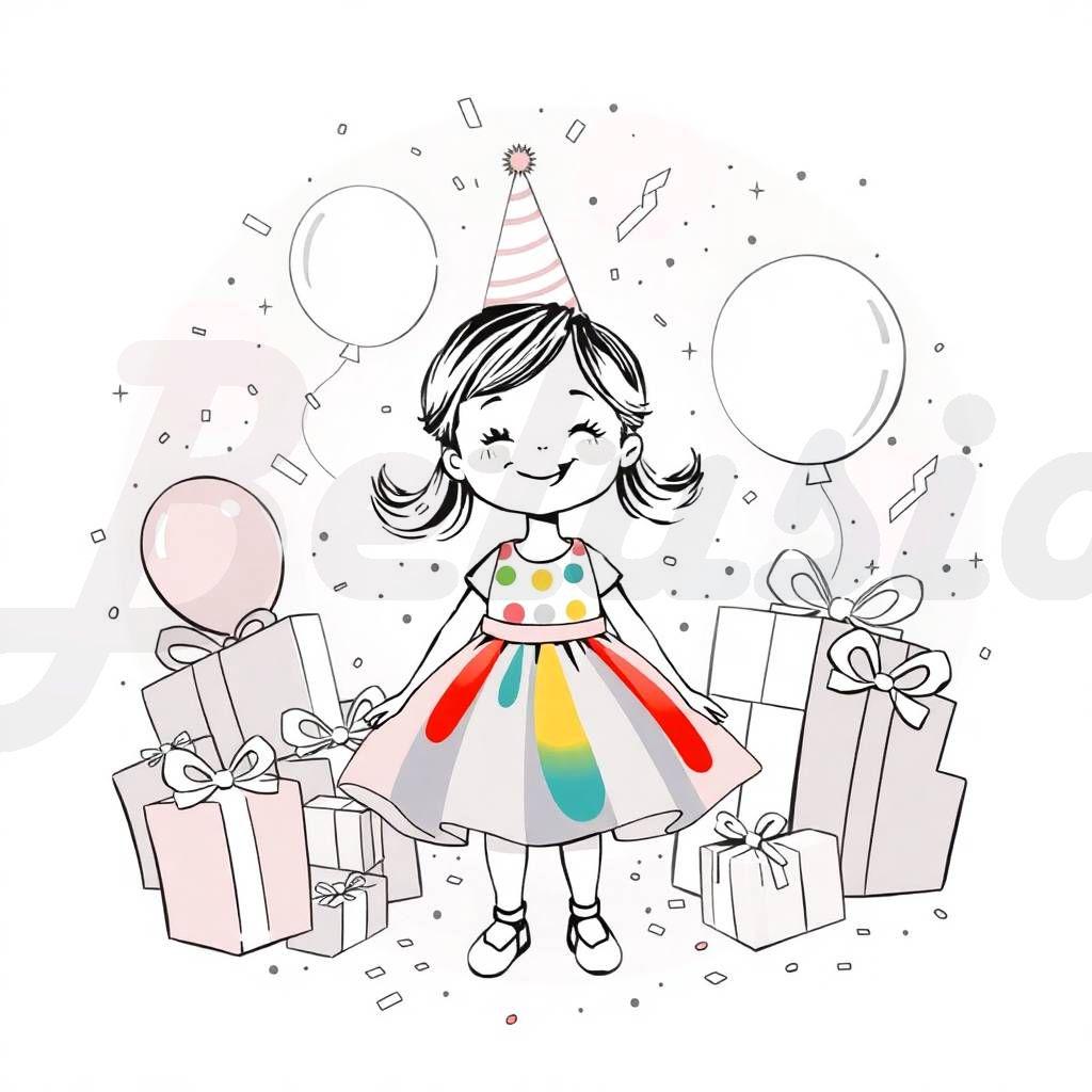29 PNG Birthday Girl Clipart, Cute Party Balloons, Digital Download ...