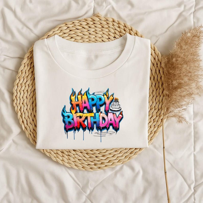 Happy Birthday Graffiti Clipart - 23 PNG, Bright Birthday Lettering ...