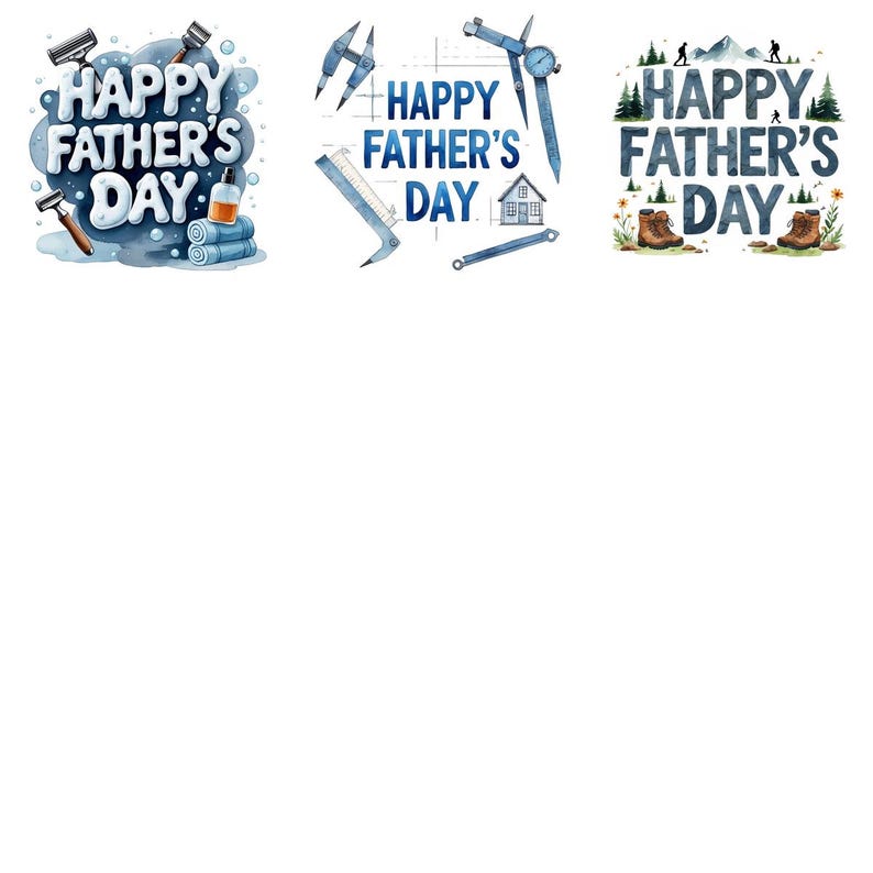 30 PNG Happy Father's Day Clipart Bundle, Fathers Day PNG Design, 1st ...