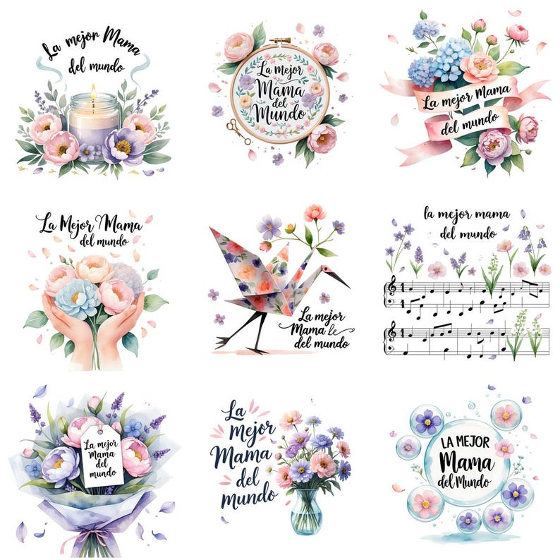 51 PNG Mother’s Day Clipart in Spanish, “la Mejor Mamá Del Mundo ...