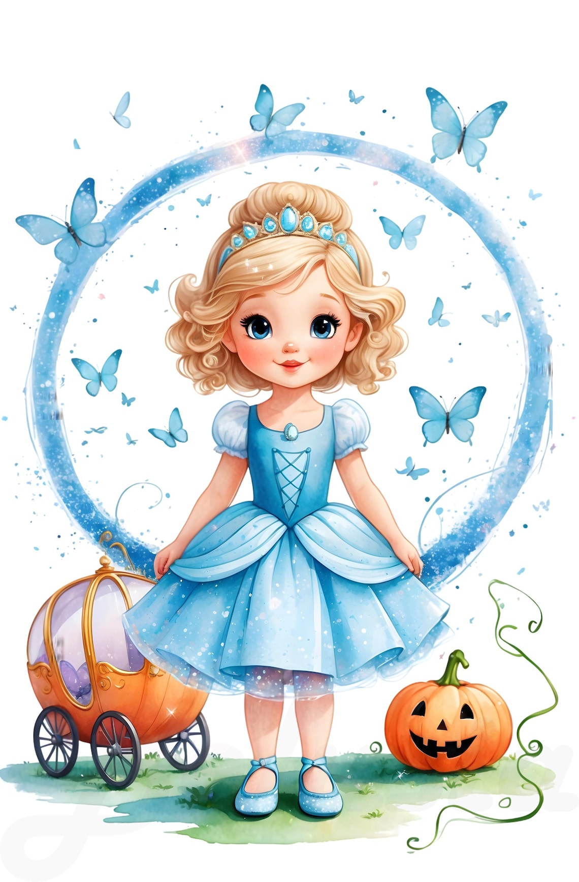 41 PNG Birthday Princess Clipart, Little Princess PNG Bundle, Cute ...