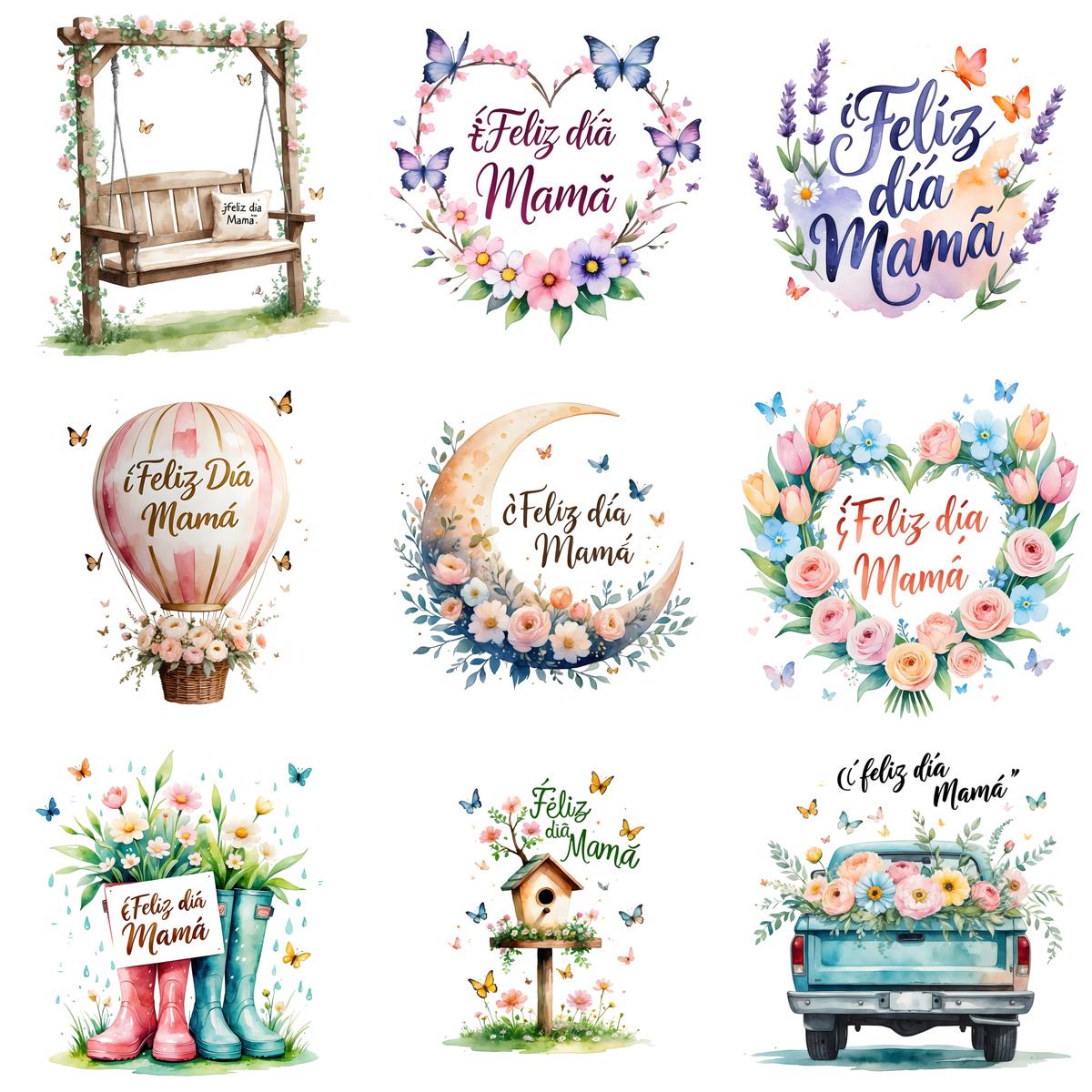 Feliz Dia Mama PNG 19 Images, Mother's Day Spanish Quote, Watercolor ...