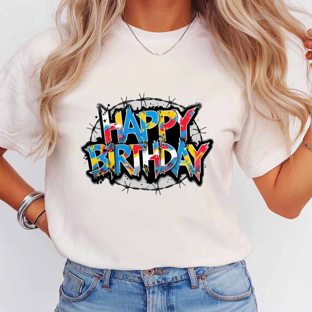 Happy Birthday Graffiti Clipart - 23 PNG, Bright Birthday Lettering ...