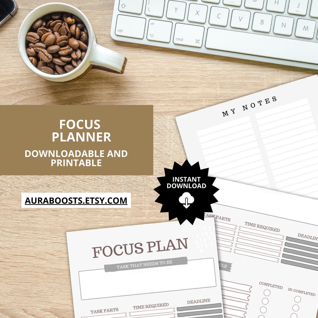 Focus and Time Blocking Planner, Scheduling Notebook, Time Management ...