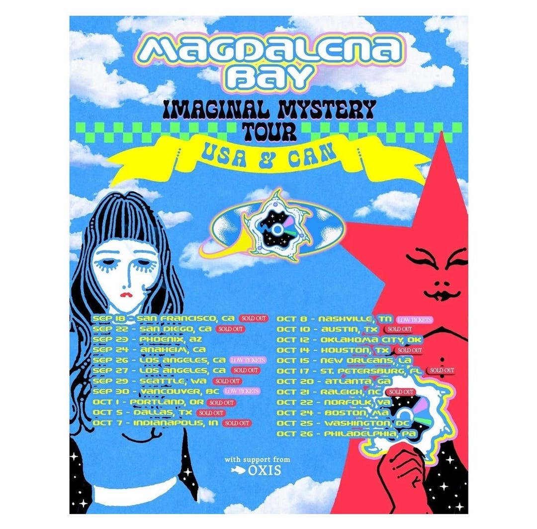 MAGDALENA BAY Imaginal Mystery Tour 2025 Poster Without Frame- Home ...