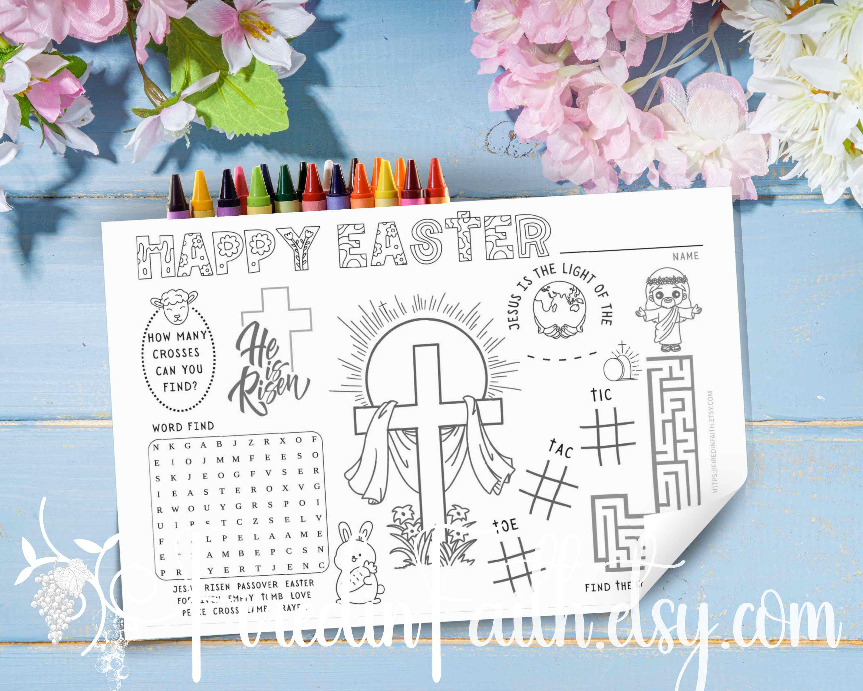 Christian Easter Activity Sheet Printable for Kids – Bible Games ...