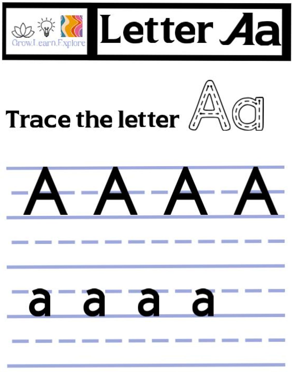 Practice Writing Tracing Abcs Alphabet Letters Worksheet Printable ...