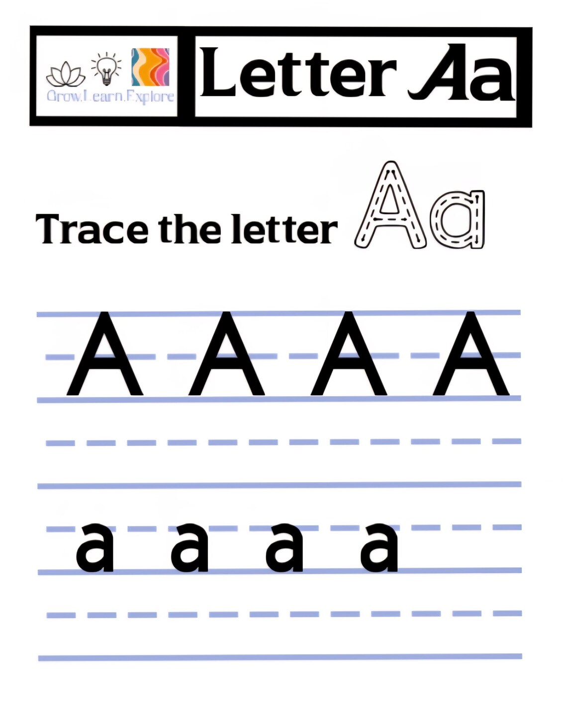 Practice Writing Tracing Abcs Alphabet Letters Worksheet Printable ...