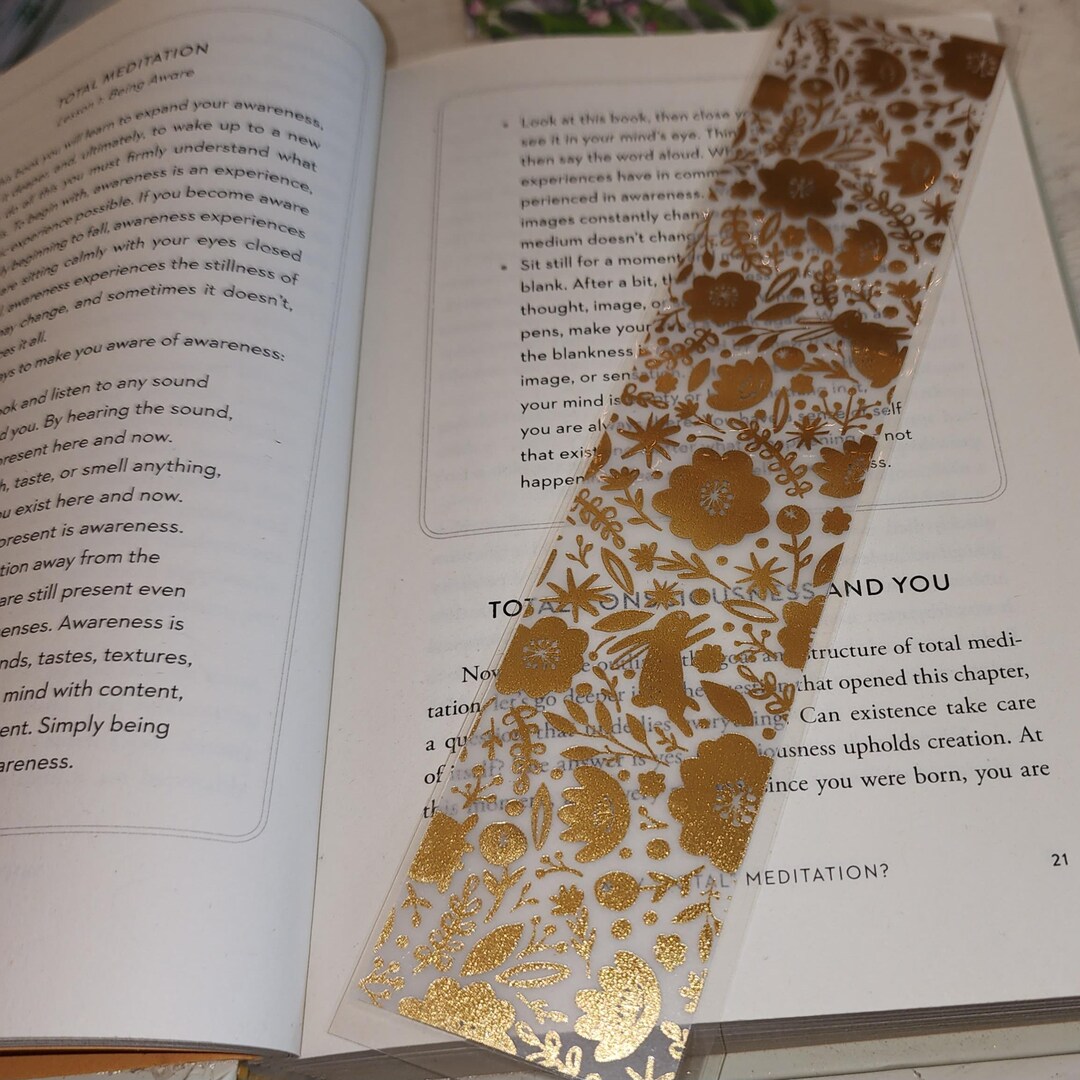 Translucent Shiney Gold Floral and Nature Patterns With a Whimsical ...