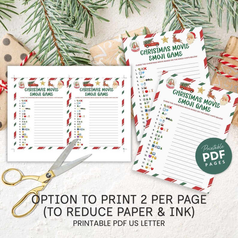 Christmas Movie Emoji Game Printable, Guess the Holiday Film Emoji ...