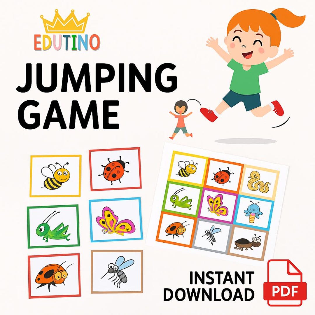 Insect Movement Game: Gross Motor Skills Activity (PDF Printable - Etsy