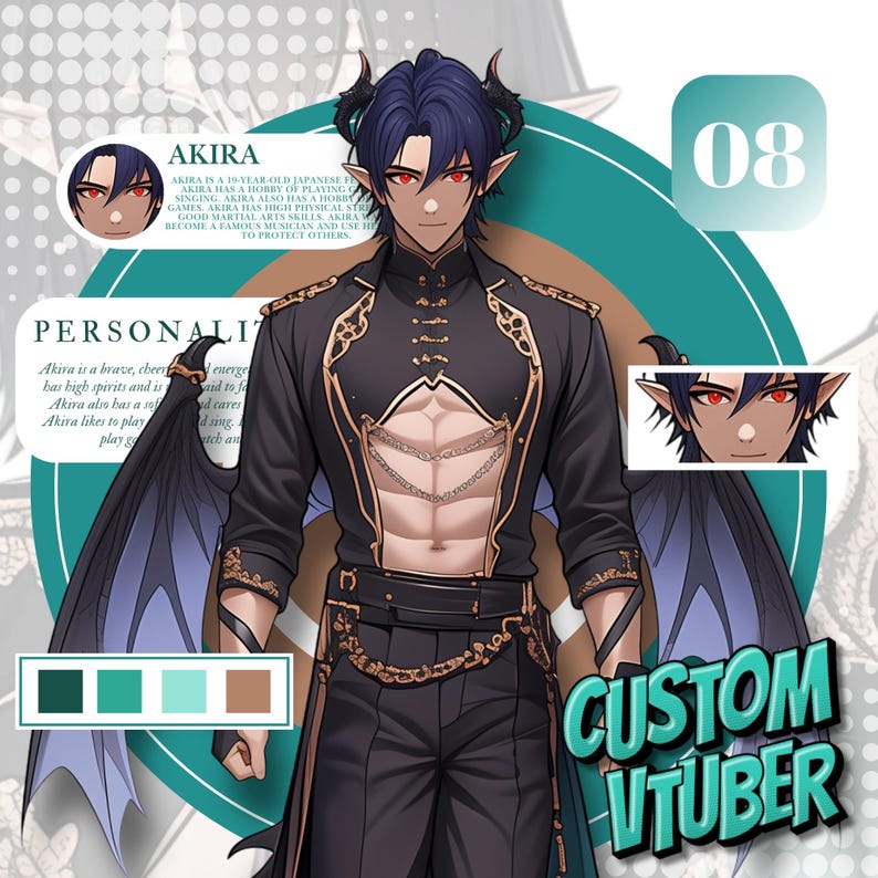 Custom Vtuber Male and Female, Vtuber Model, Vtuber Commission, Live2d ...