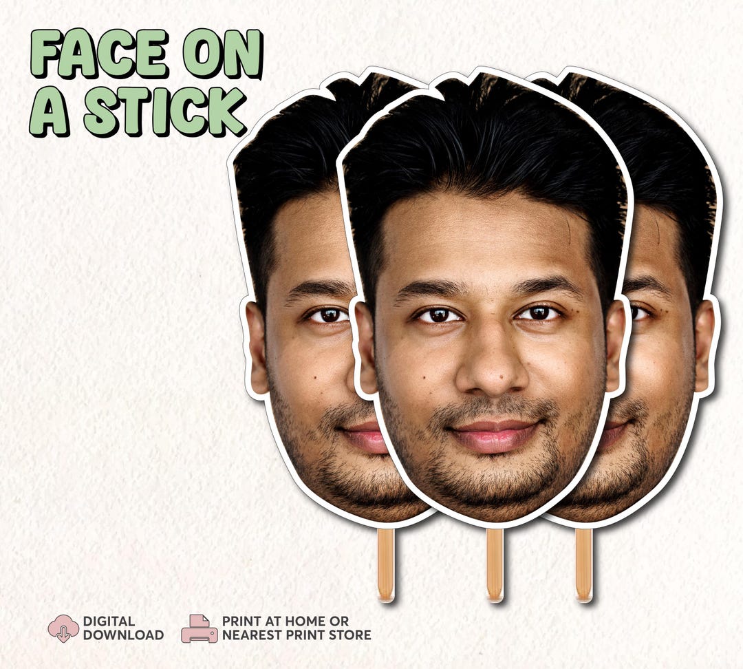 Face on a Stick | BIG Photo Face Stick | Big Head on a Stick ...