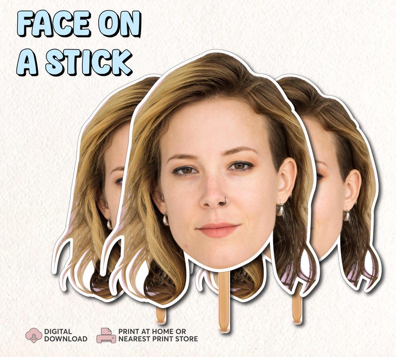 Face on a Stick | Custom Face Fans | Funny Bachelorette Party Favors ...