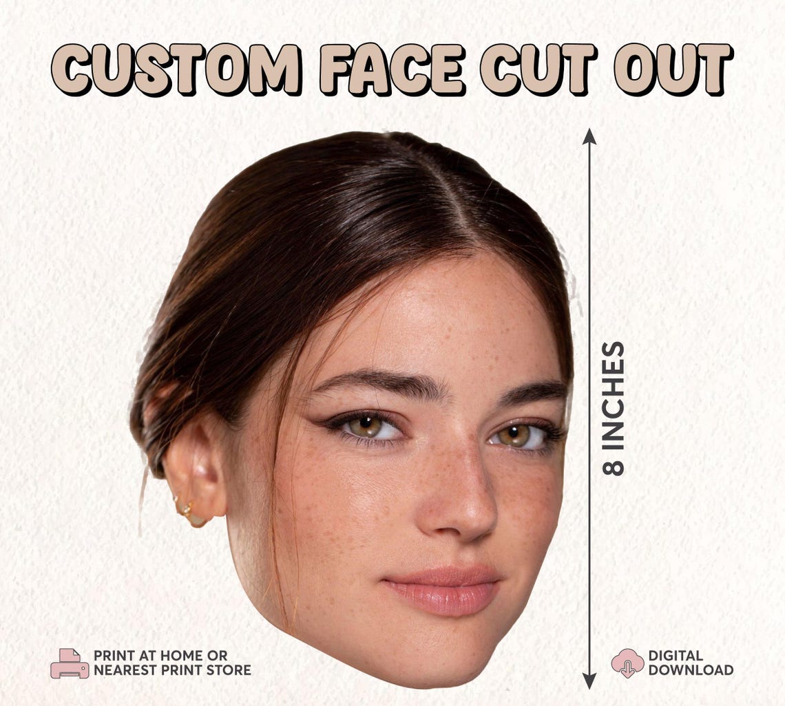 Face Stick | Face on a Stick Prop | Photo Face Stick | Bighead on a ...