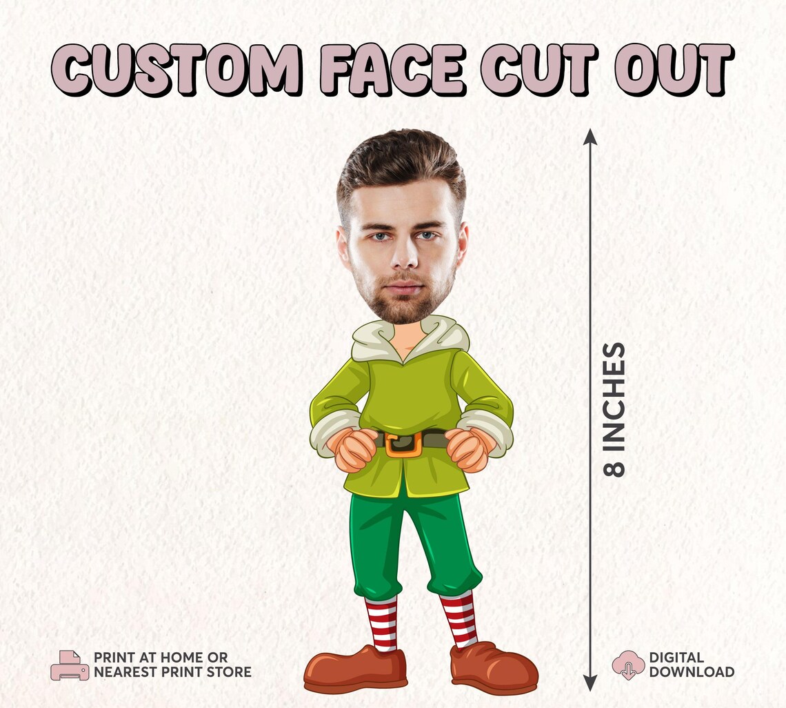 Christmas Photo Face Cut Out | Elf Yourself | Elf Face Cut Out ...