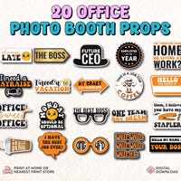 WORK Party Photo Props, Funny Quotes for Office Party, Photobooth ...