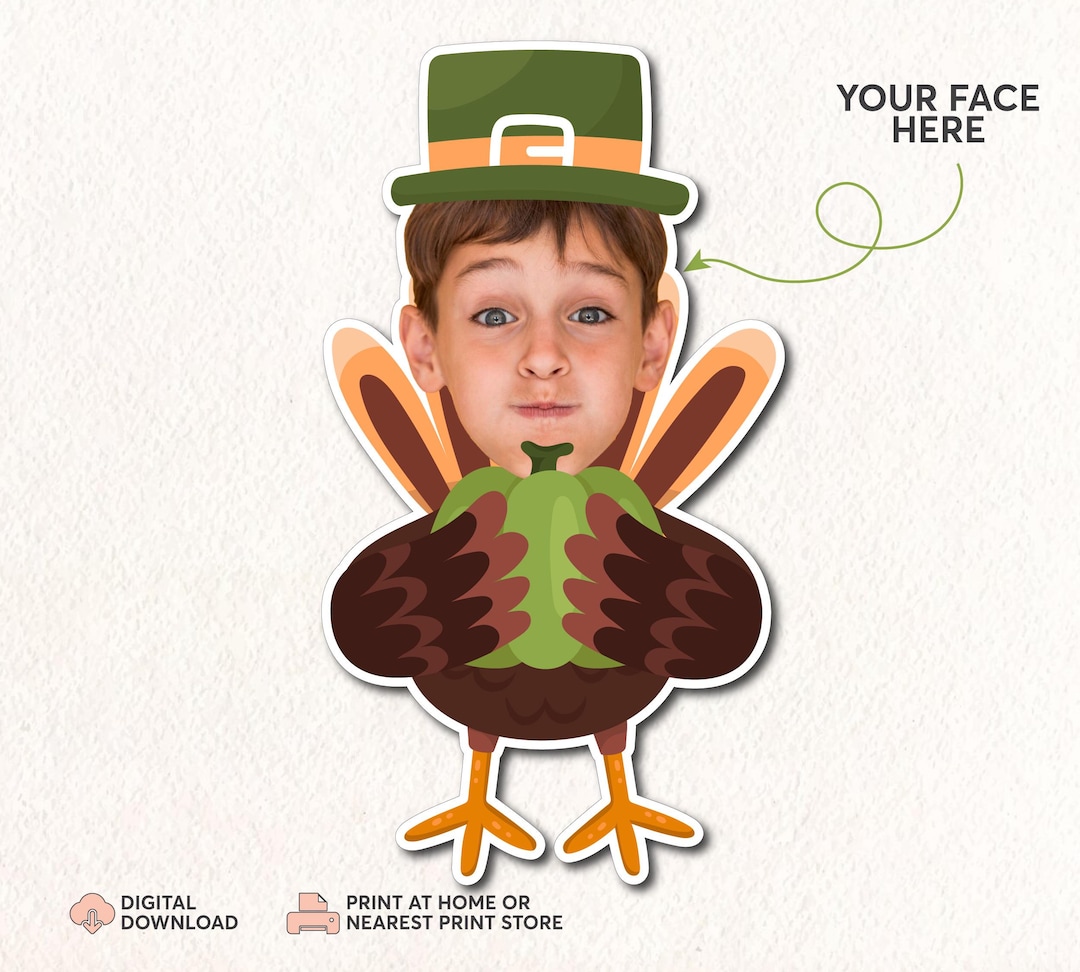 Thanksgiving Turkey Photo | Thanksgiving Face | Thanksgiving Craft for ...