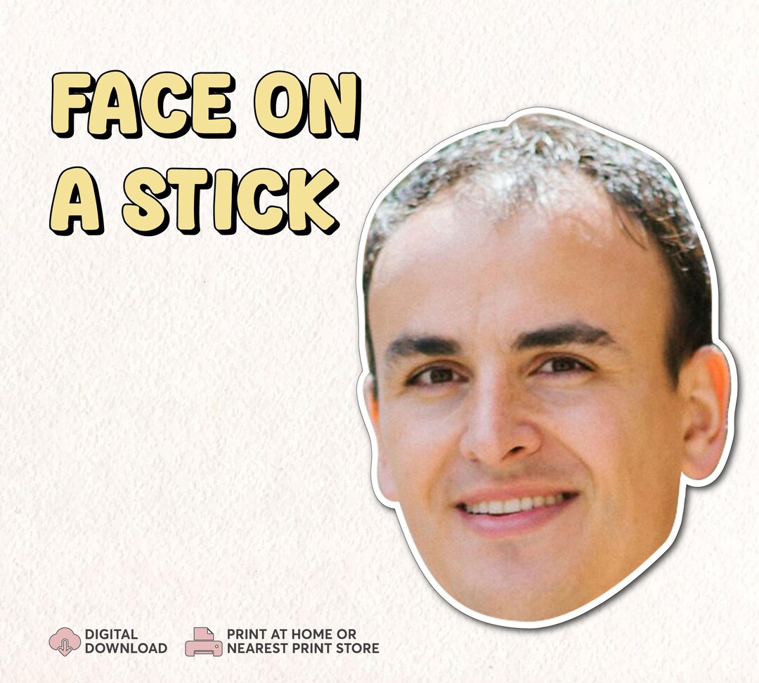 Groom Face Cutout | Face on a Stick | Custom Face Cutout | Digital Head ...