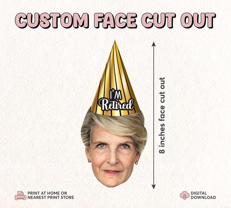 Custom Face Retirement Photo Banner | Happy Retirement I'm Retired ...