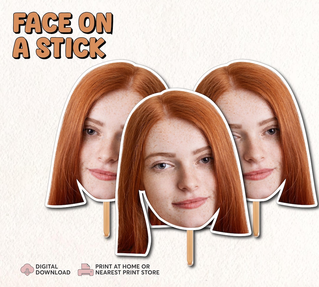 Custom Heads on a Stick | Personalized Face Photo Stick | Bachelorette ...
