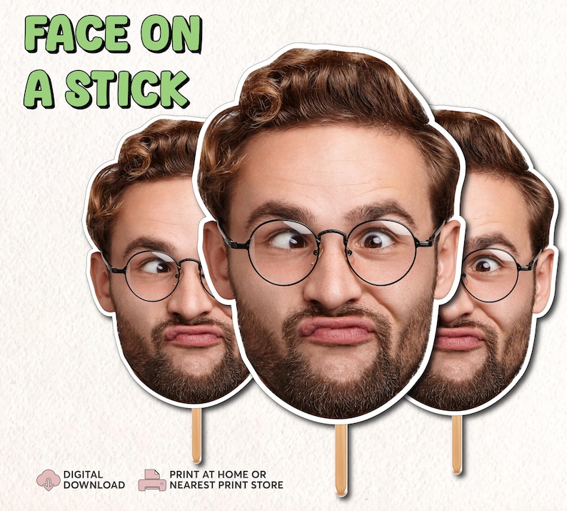 Funny Face on a Stick | Custom Big Head Cutouts | Pet Face Cutouts ...