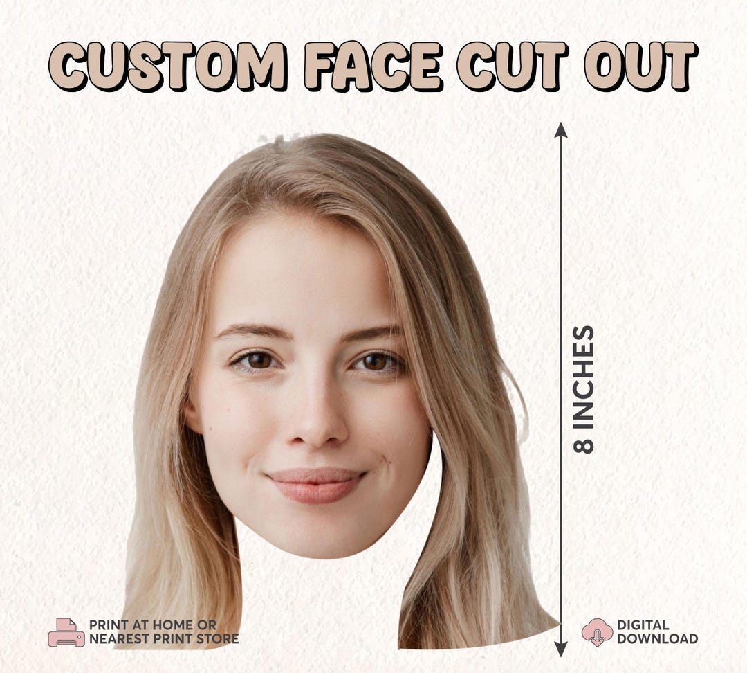 Custom Face Cutout | Big Photo Face on a Stick | Bachelorette Party ...