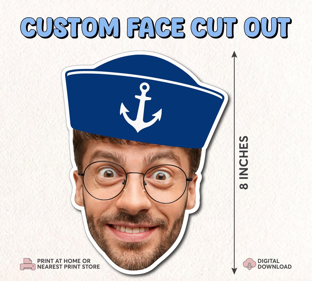 Sailor Hat Face Cutout | Boats and Hoes Groom Face Cutout ...